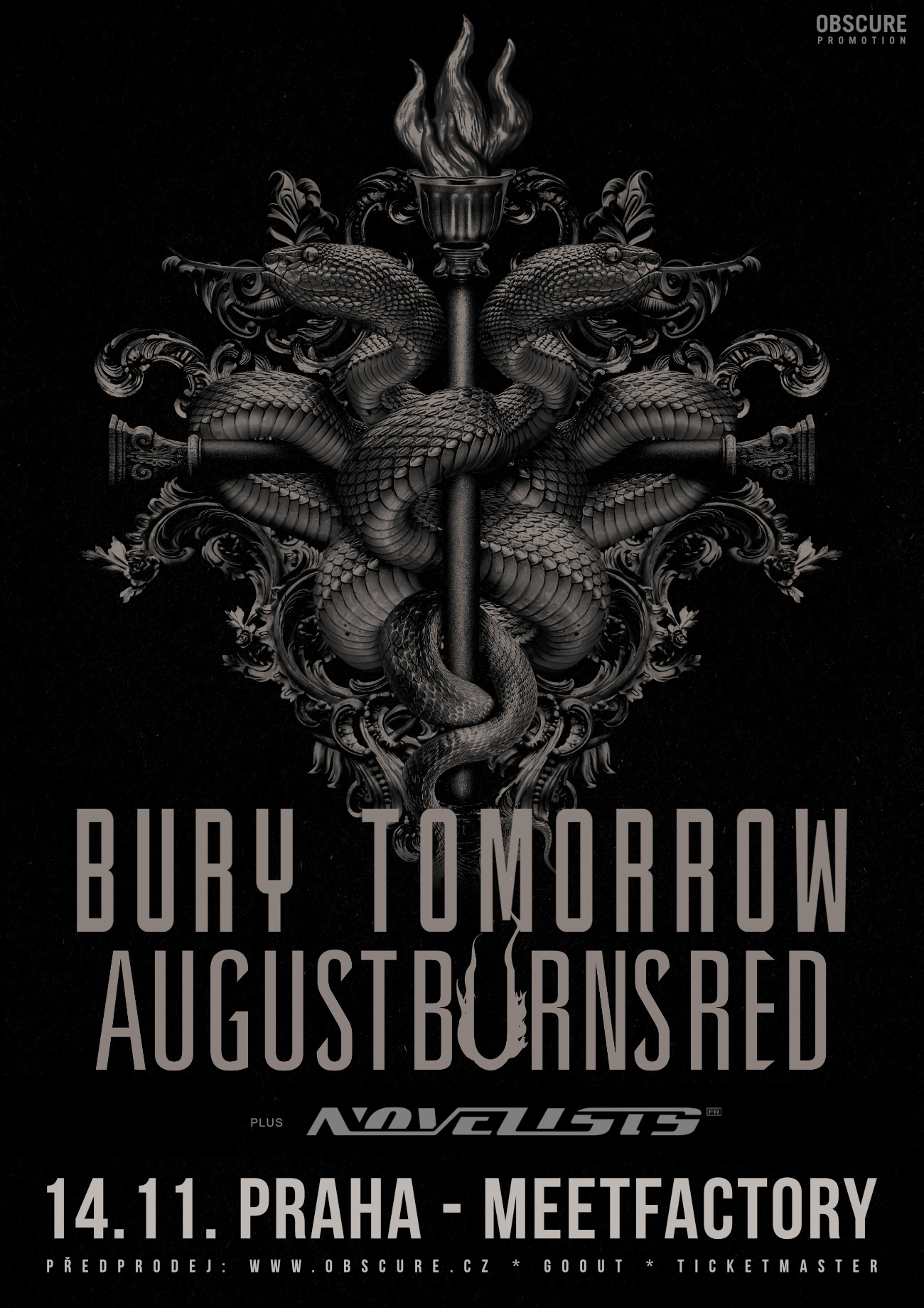 Obscure uvádí: Bury Tomorrow, August Burns Red & Novelists ...